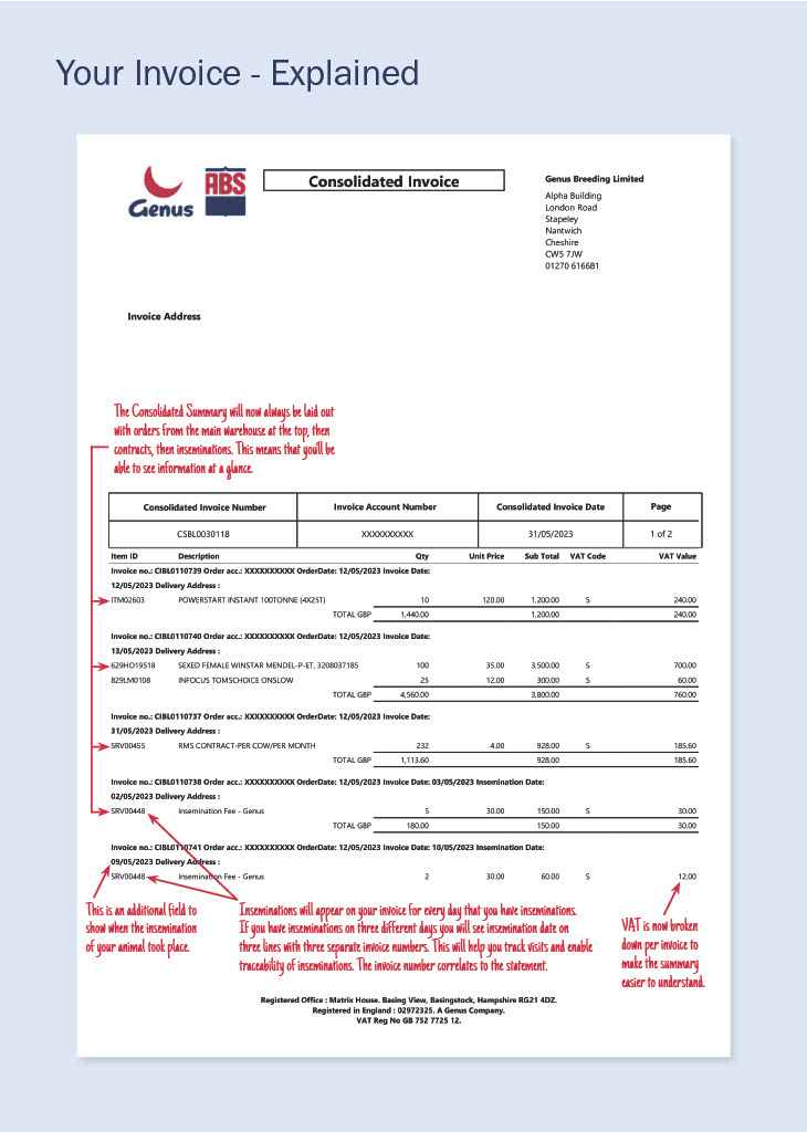 Your invoice - Explained - ABS Global UK